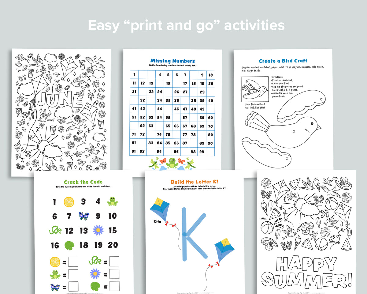 June Morning Basket Activity Pack – Mornings Together