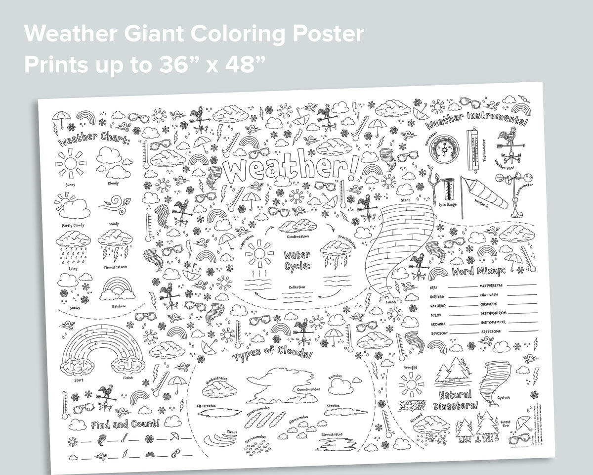 Weather Giant Coloring Poster – Mornings Together