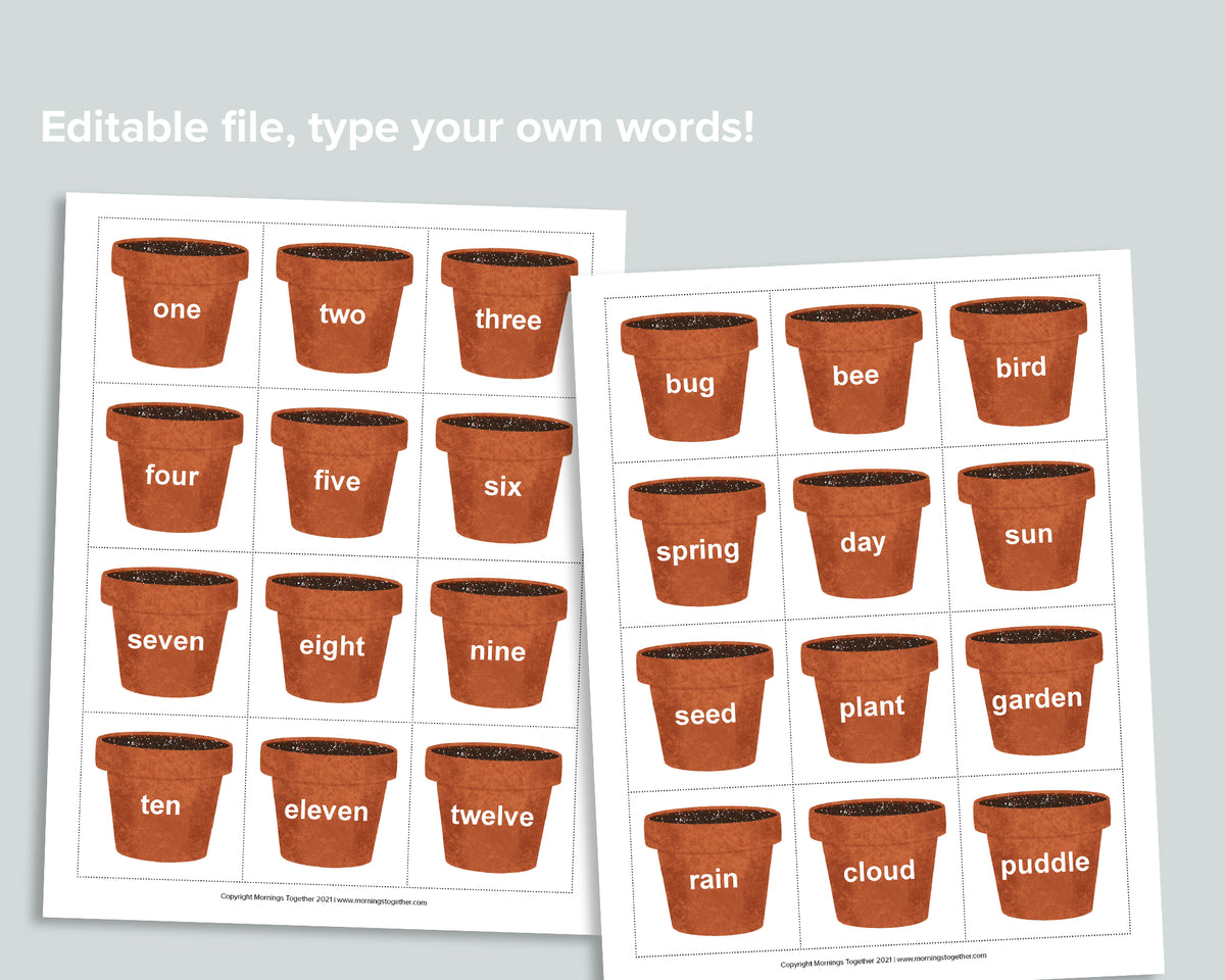 Flower Pot Sight Words Freebie – Mornings Together