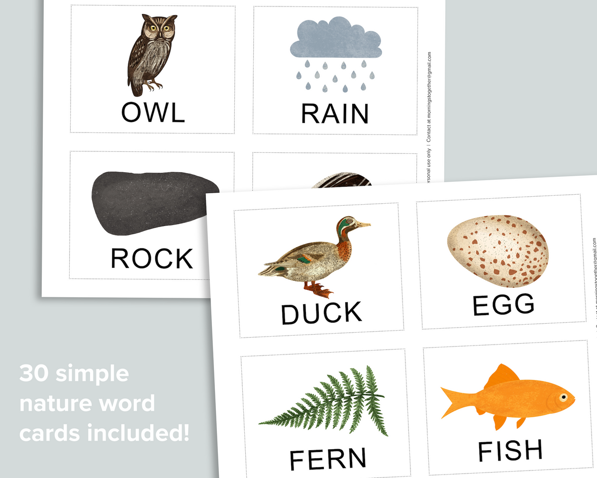Nature Spelling Cards – Mornings Together