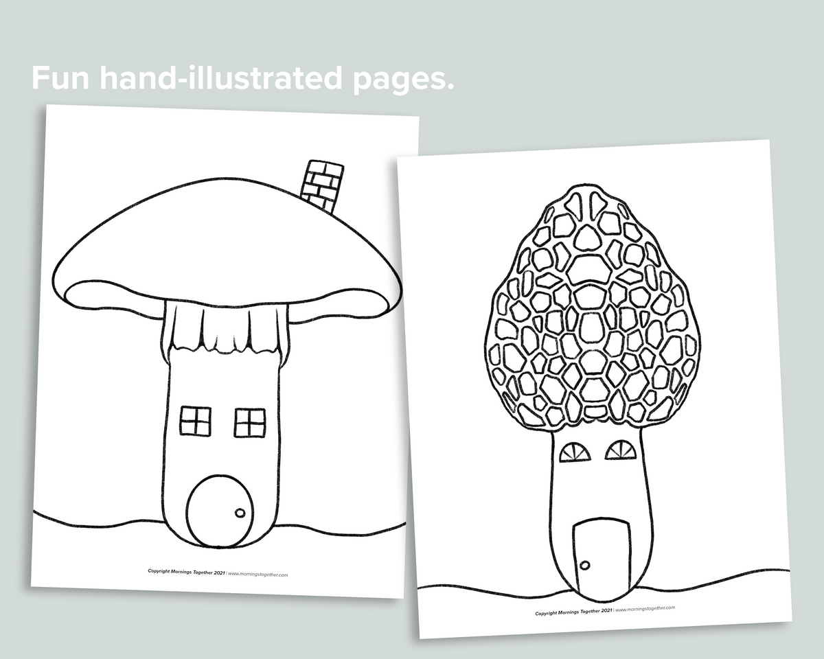 Mushroom House Templates Freebie – Mornings Together
