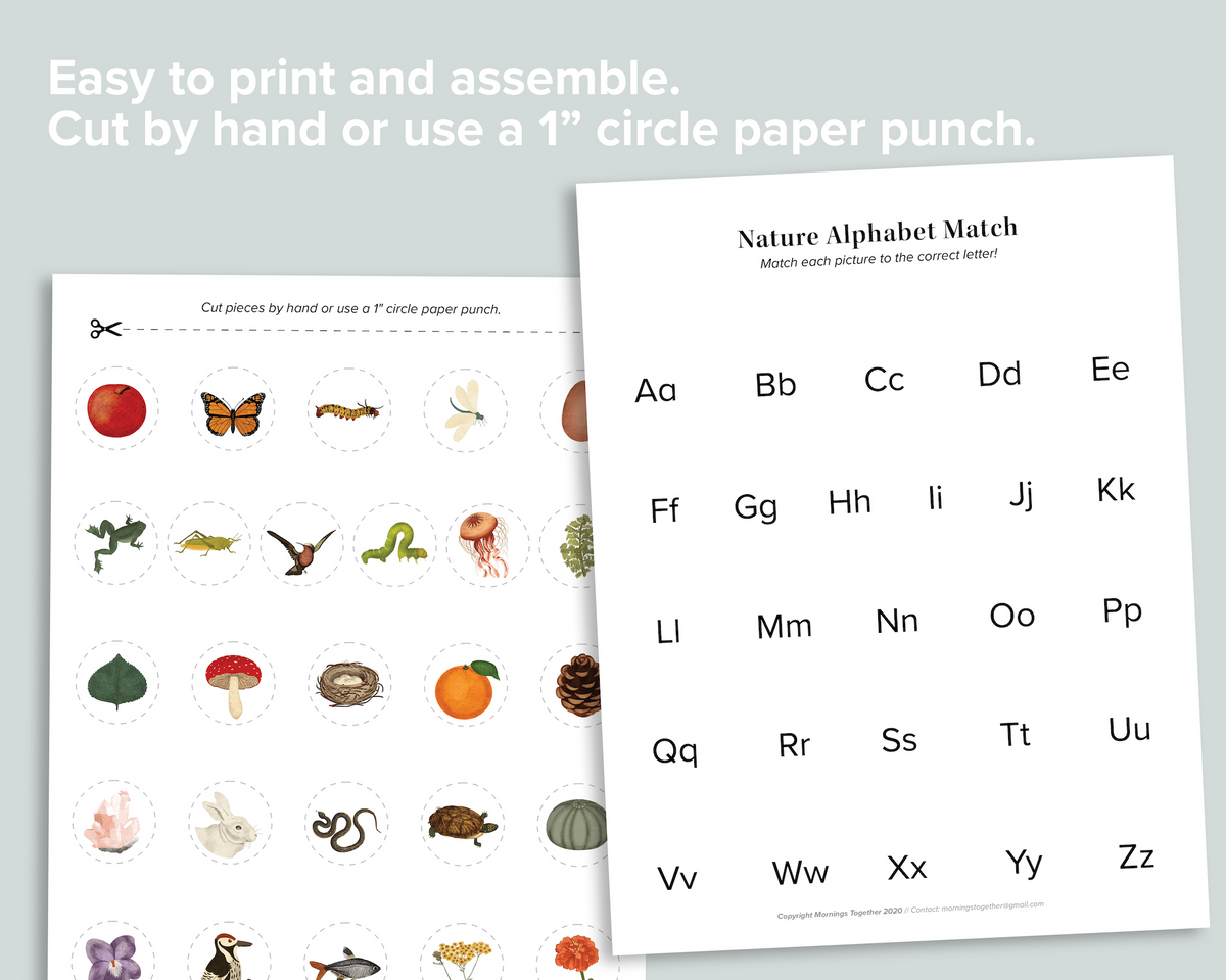 Nature Beginning Sounds ABC Activity – Mornings Together