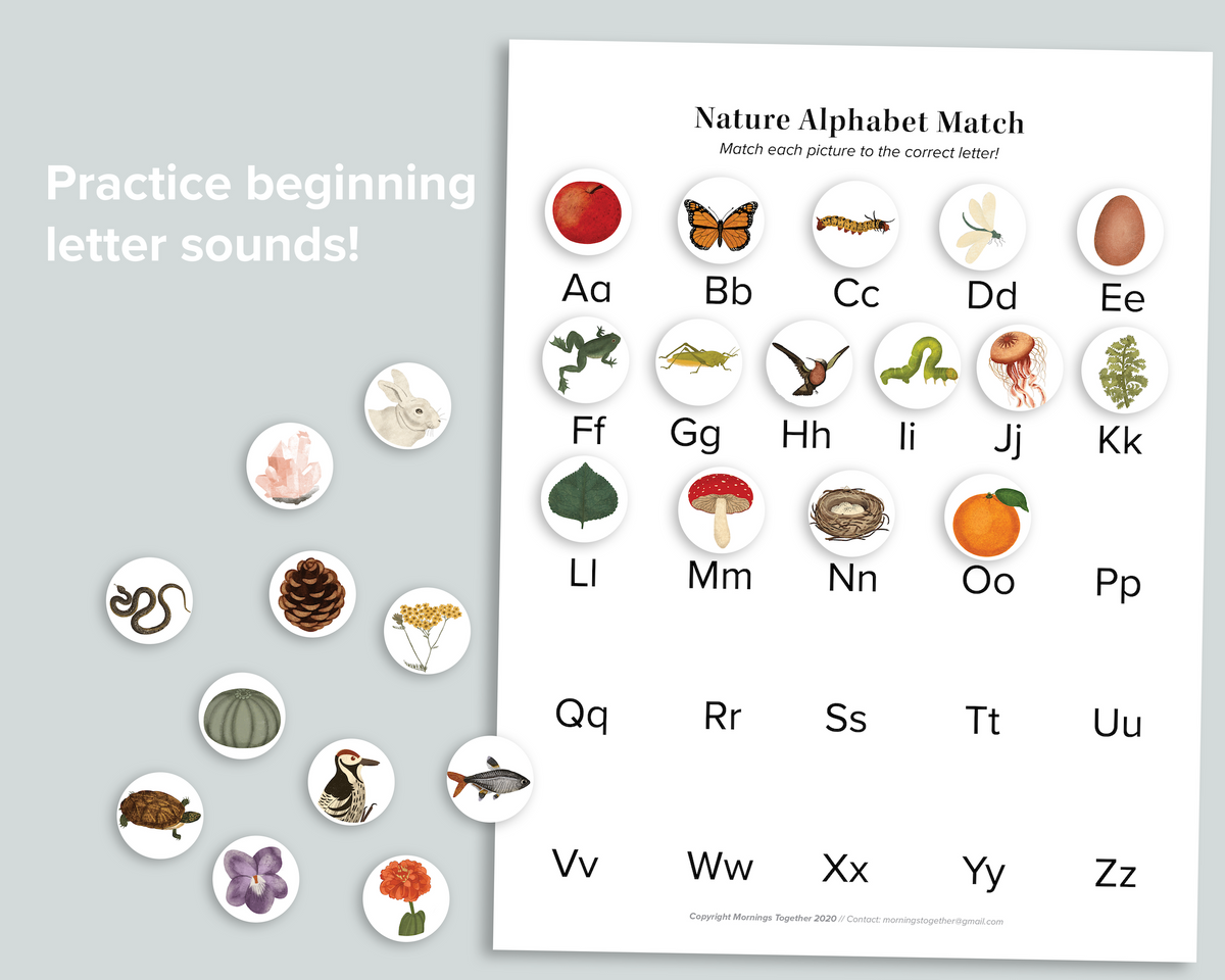 Nature Beginning Sounds ABC Activity – Mornings Together