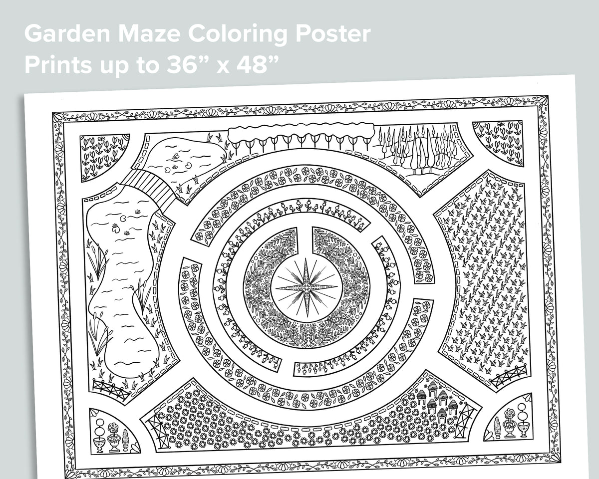 maze coloring picture