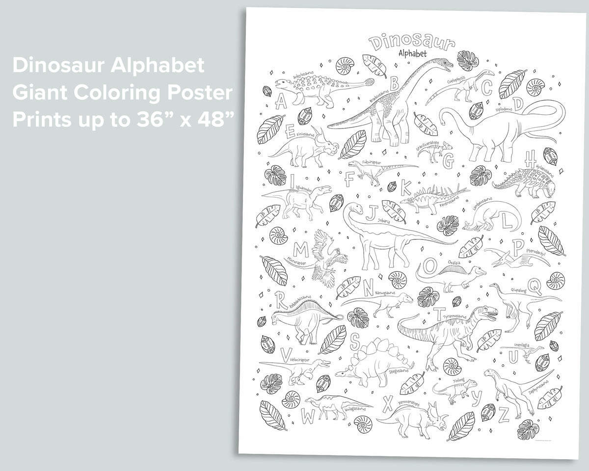 dinosaur letter coloring pages