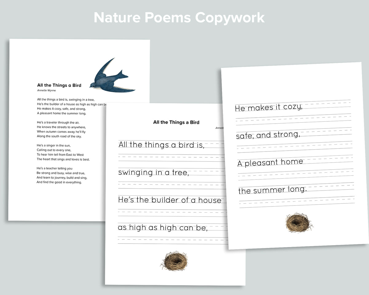 Nature Poems Copywork Freebie – Mornings Together