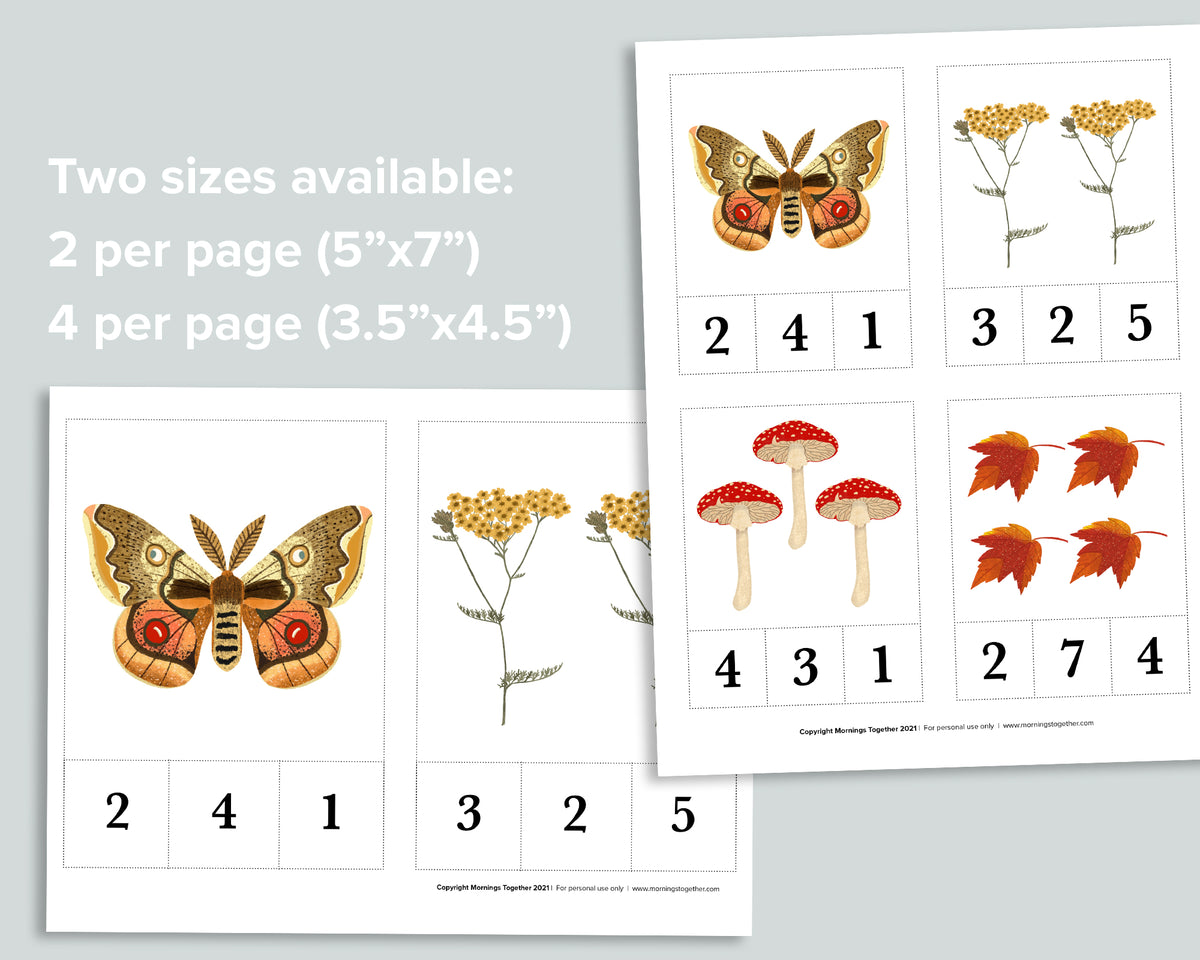 Autumn Count and Clip Cards – Mornings Together