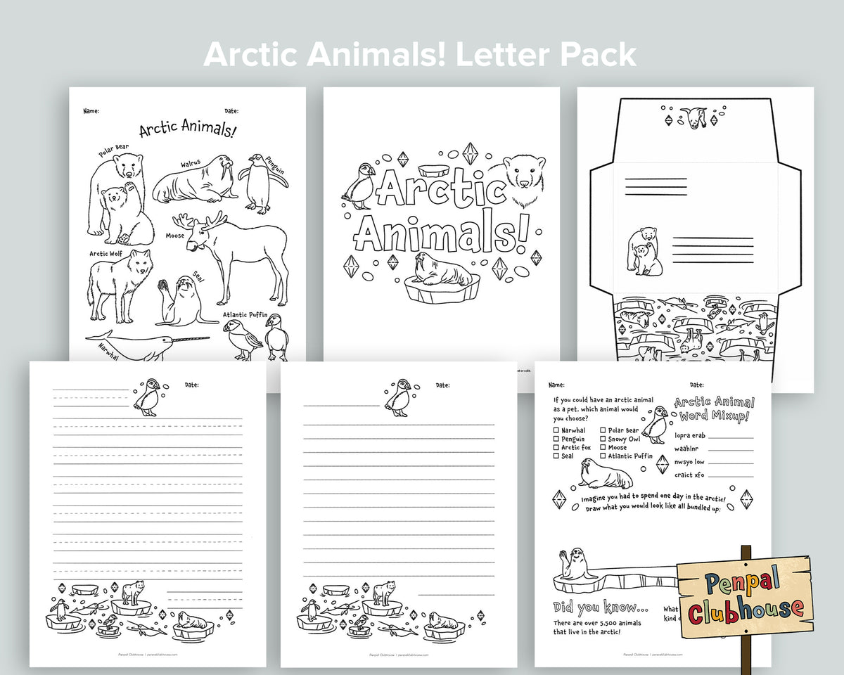 Arctic Animals Letter Pack – Mornings Together
