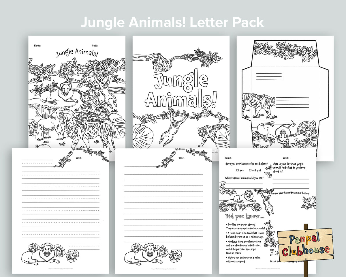 Jungle Animals Letter Pack – Mornings Together