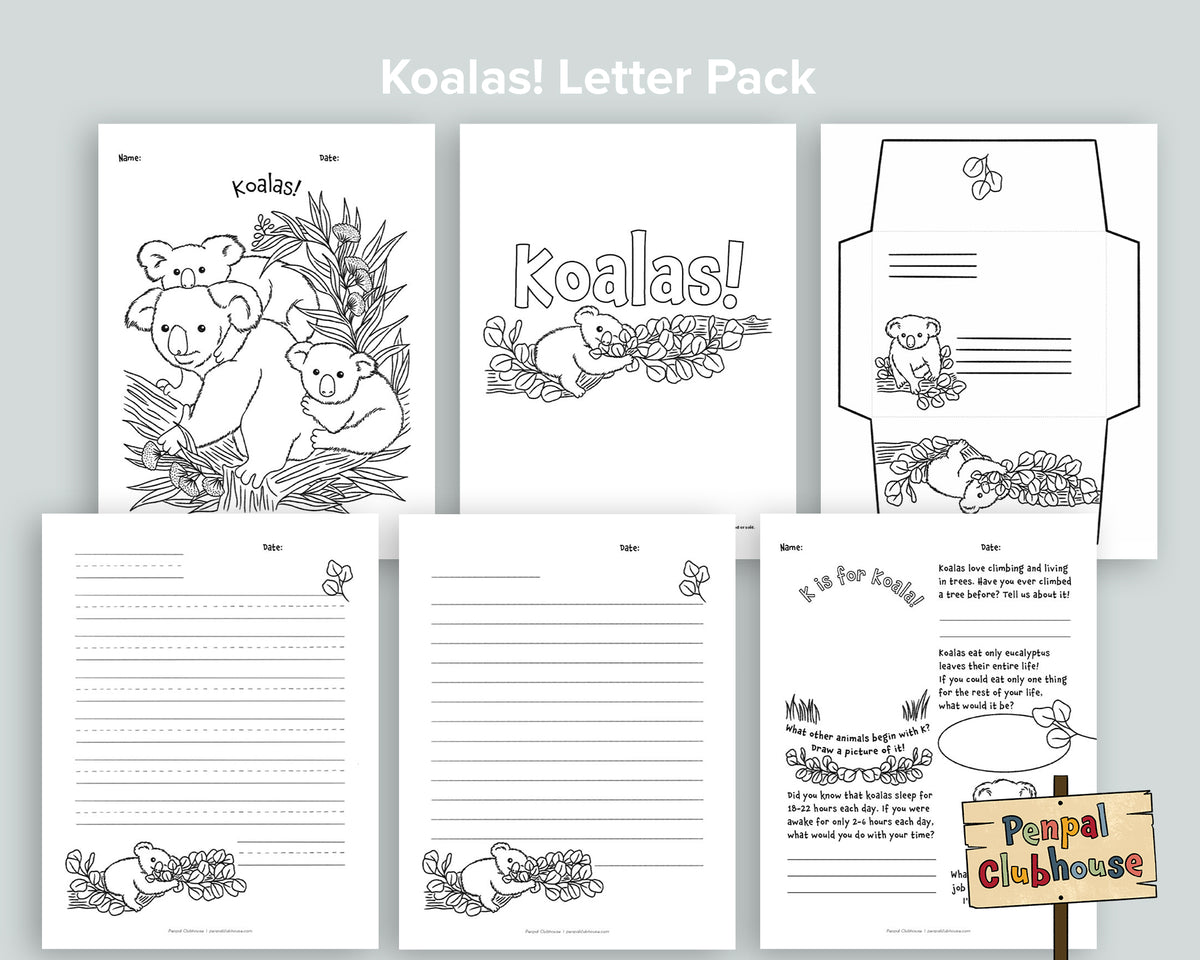 Koalas Letter Pack – Mornings Together