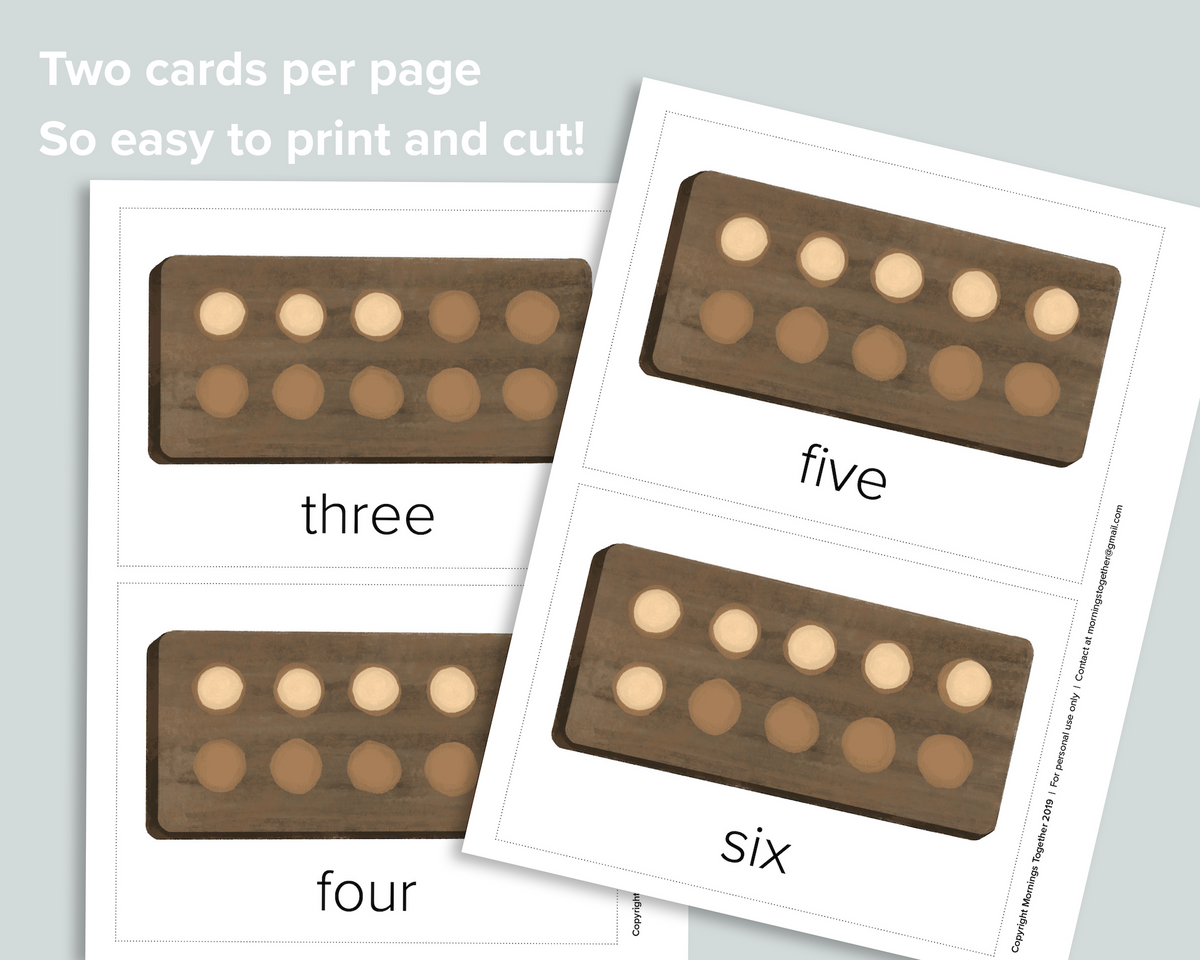 Ten Frame Counting Cards – Mornings Together