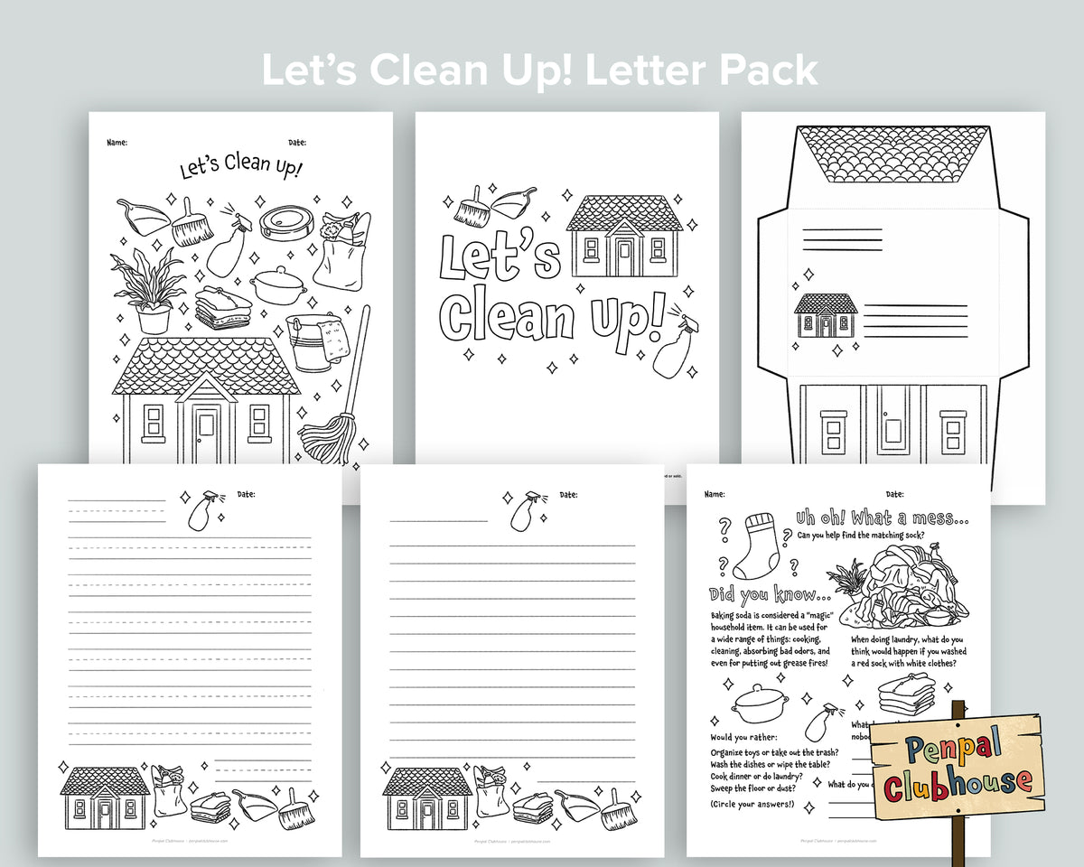 Let's Clean Up Letter Pack – Mornings Together