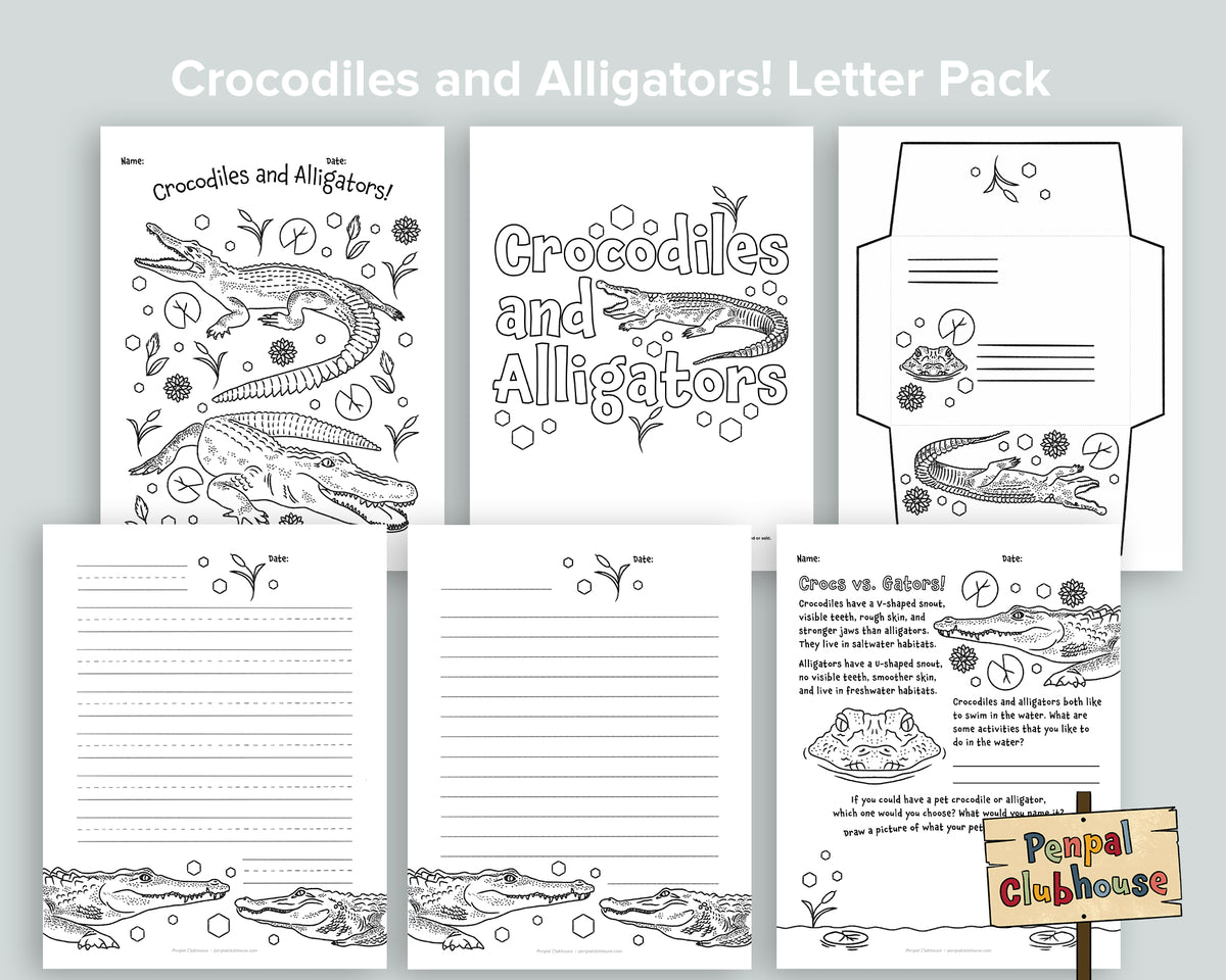 Crocodiles and Alligators Letter Pack – Mornings Together