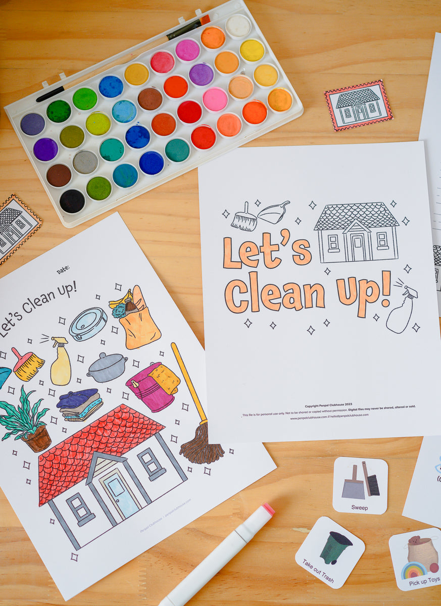 Let's Clean Up Letter Pack – Mornings Together