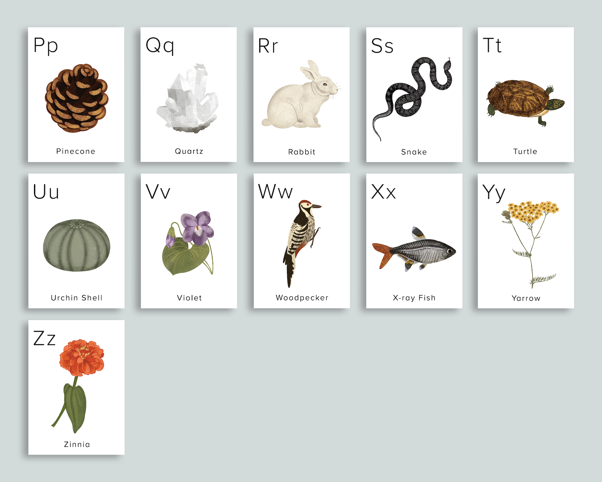 Nature Alphabet Flashcards – Mornings Together