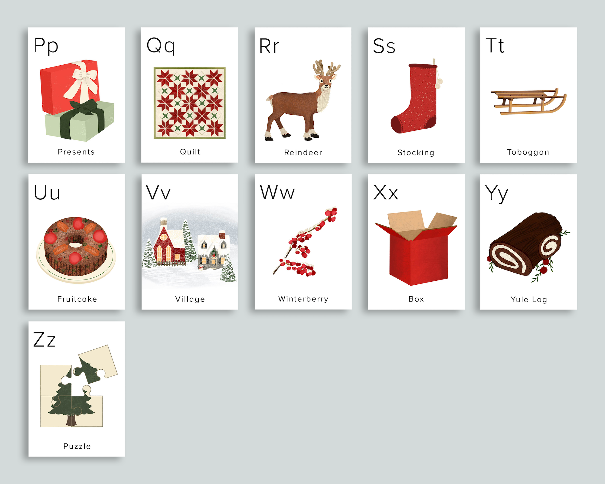 Christmas Alphabet Flashcards – Mornings Together