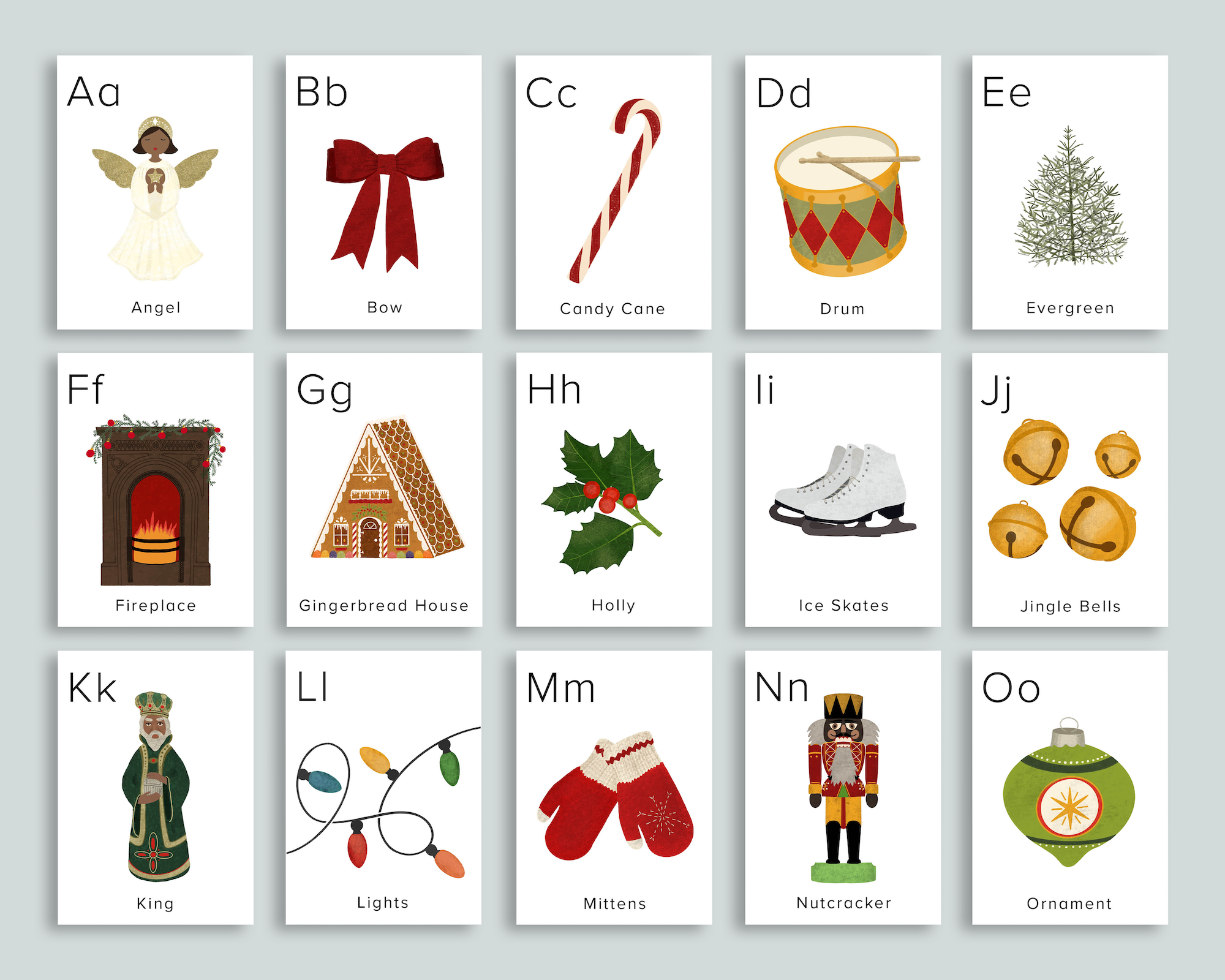 Christmas Alphabet Flashcards – Mornings Together