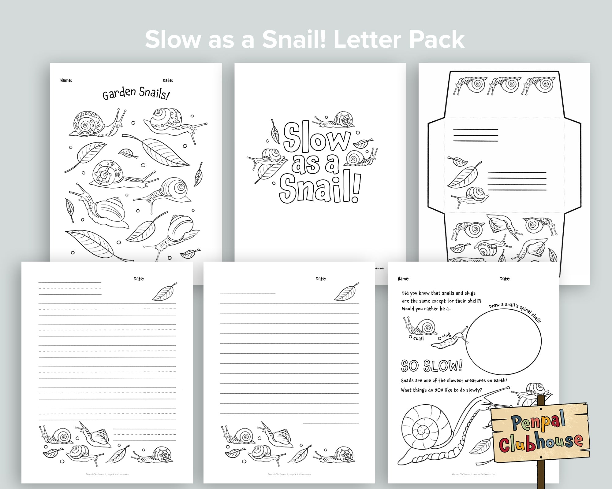 Snails Letter Pack – Mornings Together
