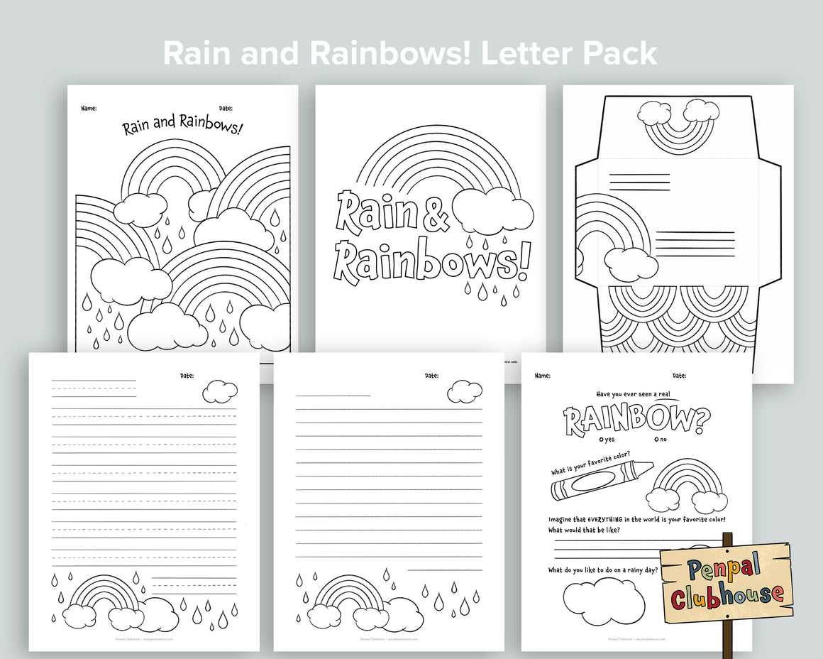 Rain and Rainbows Letter Pack – Mornings Together