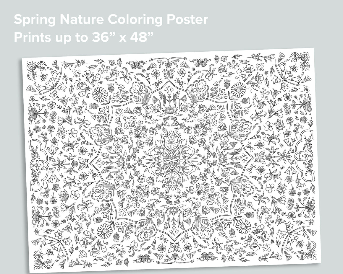 Giant Spring Coloring Poster – Mornings Together