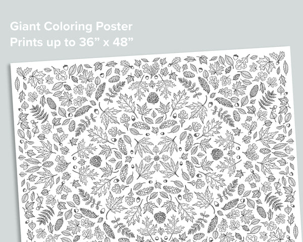 Giant Autumn Coloring Poster – Mornings Together