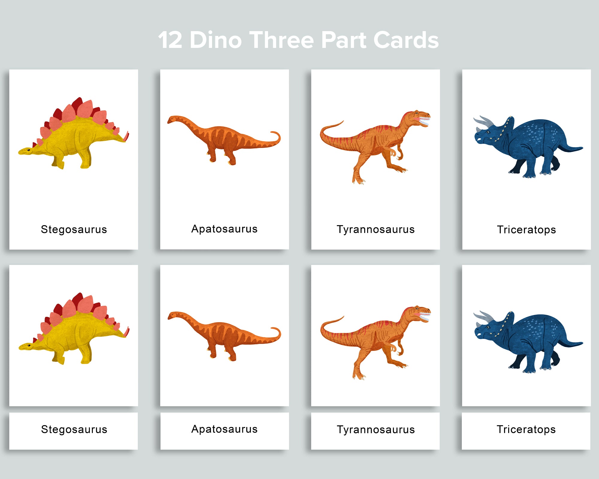different types of dinosaurs printables