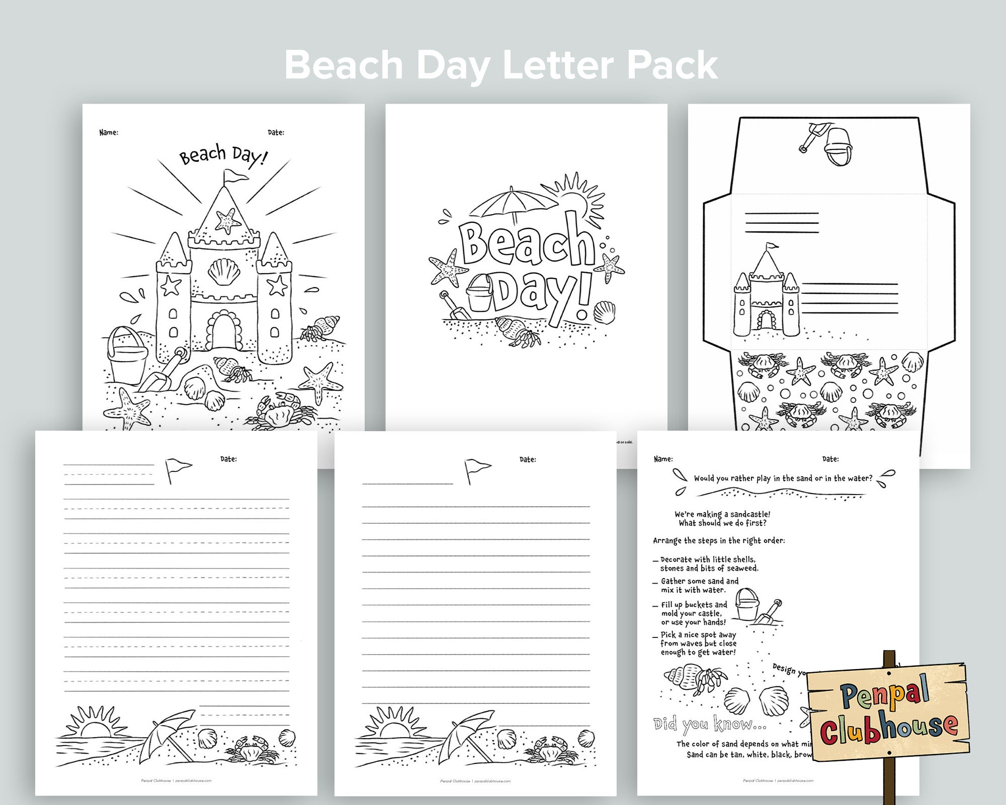 Beach Day Letter Pack – Mornings Together