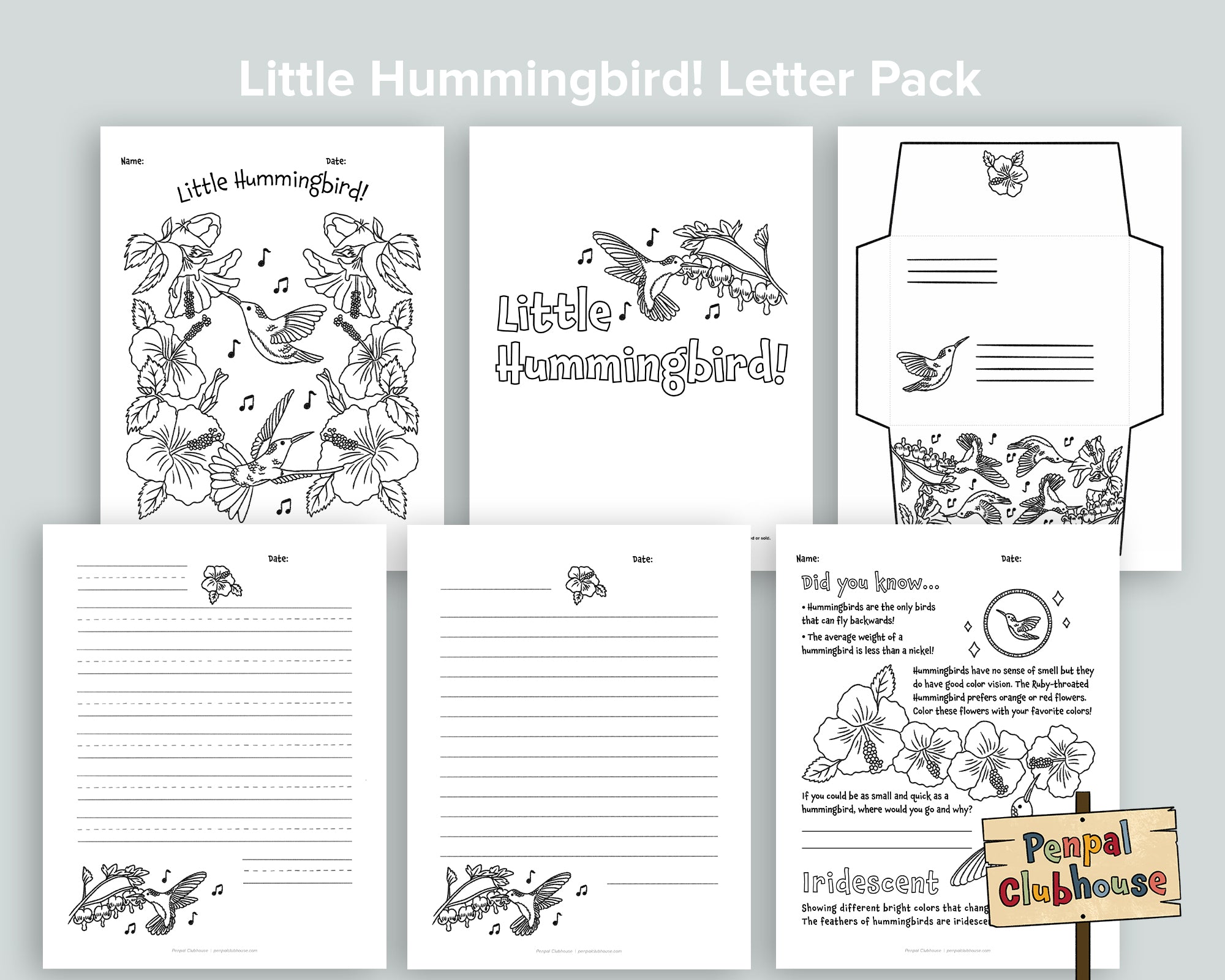 Little Hummingbird Letter Pack – Mornings Together