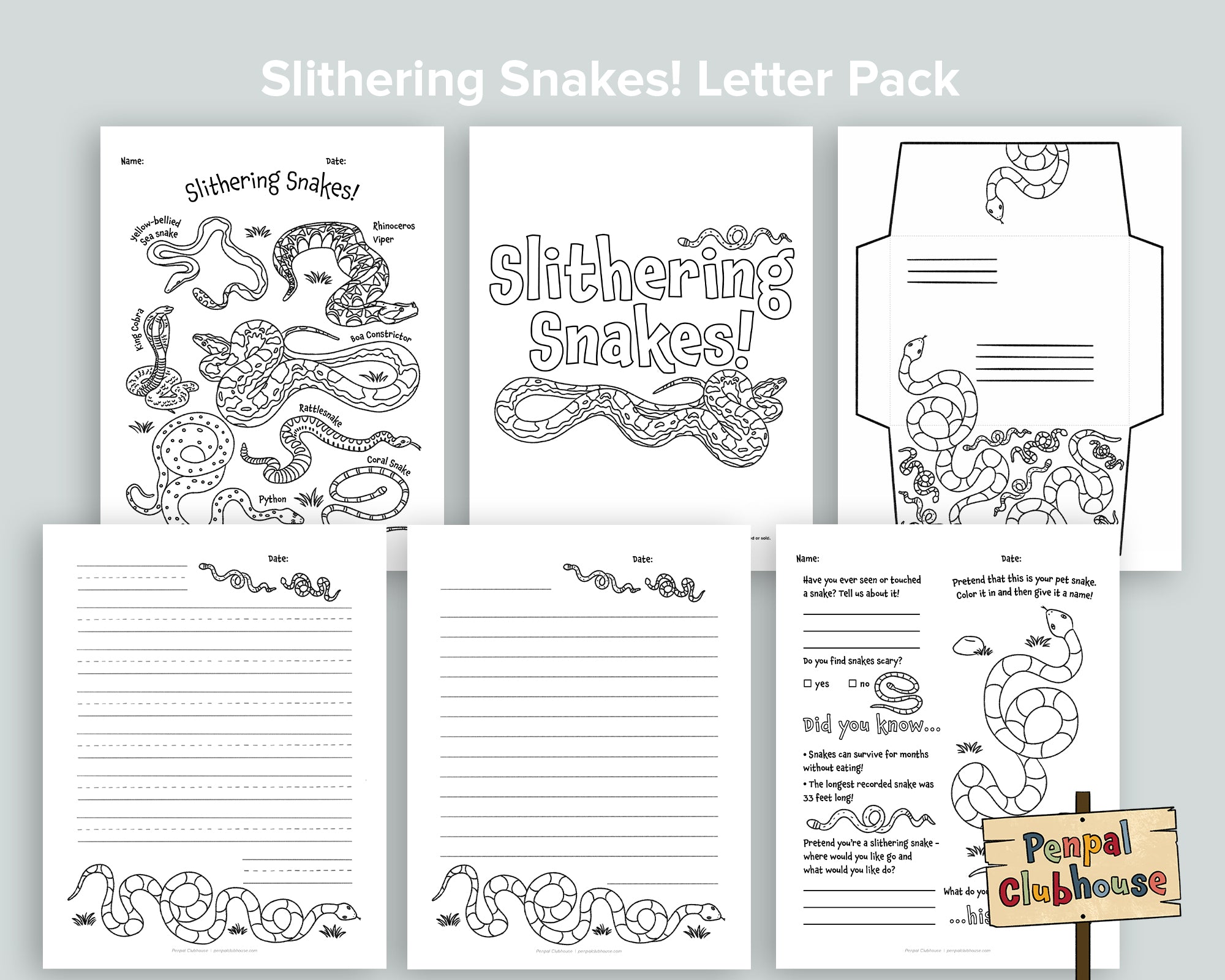 Slithering Snakes Letter Pack – Mornings Together