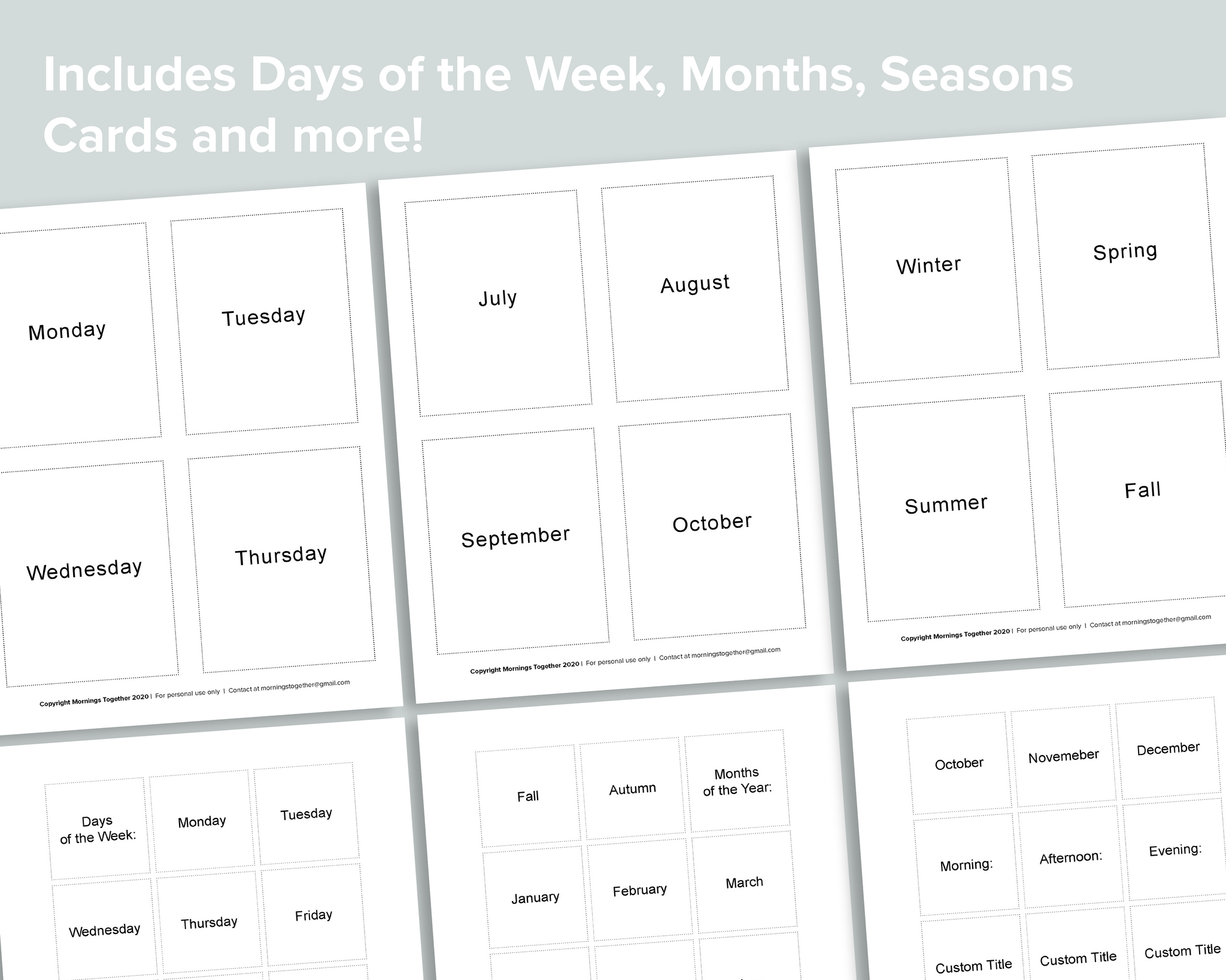 Editable Daily Rhythm Cards – Mornings Together