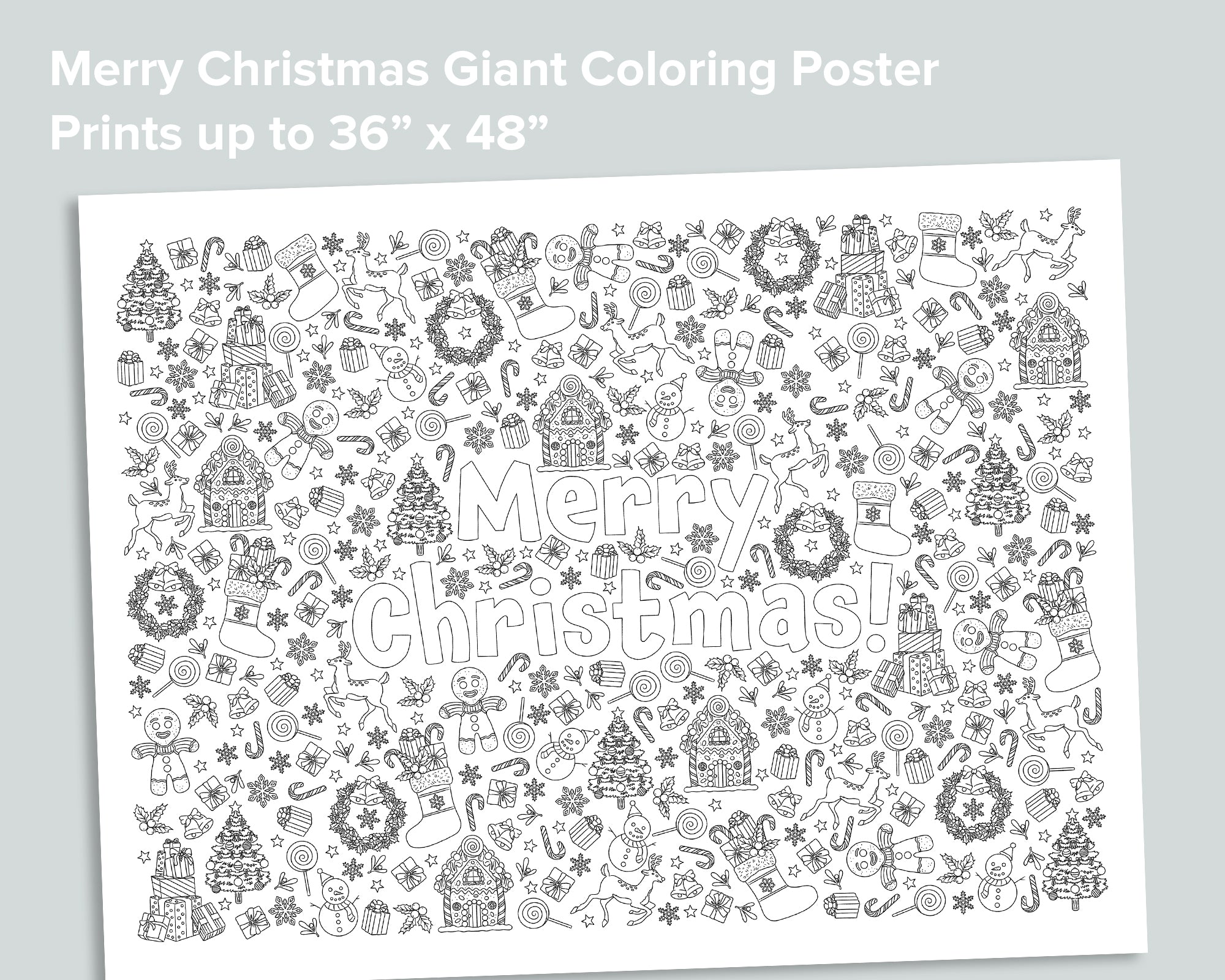 jumbo christmas coloring pages